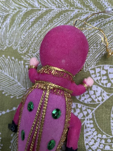 RARE Vintage 60's Hot Pink Pixie Bug Anthropomorphic Christmas Ornament ...