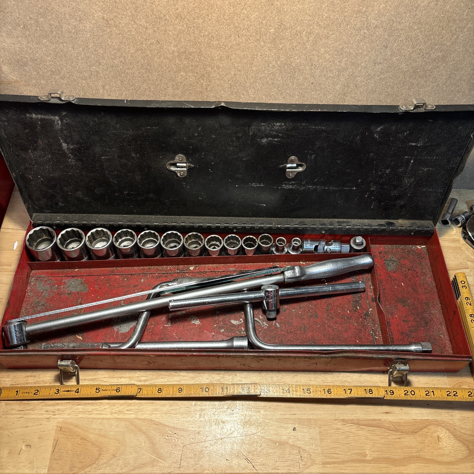 Vintage Williams 1/2" Drive 12pt SAE 19pc Socket Set Made in USA SEE ...