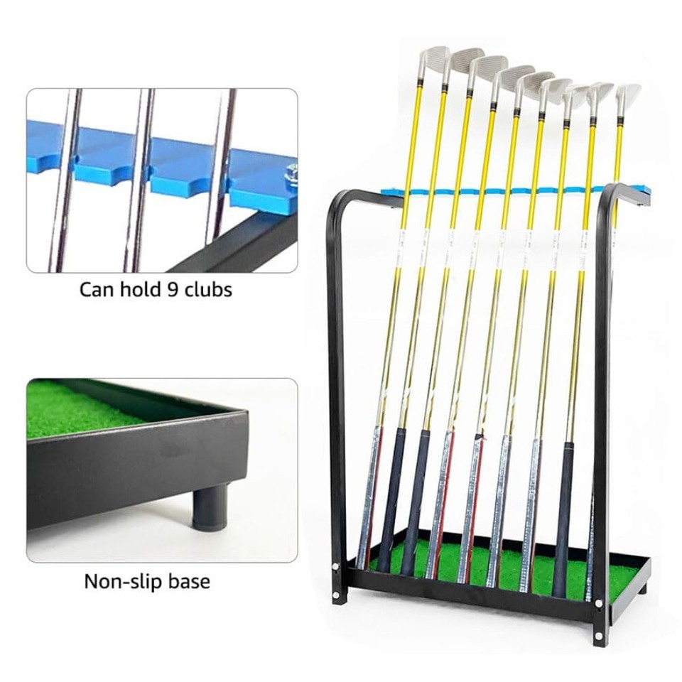 9 Golf Club Display Rack Clubs Golf Putter Storage Organizer Floor ...