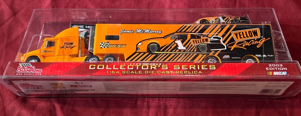 2003 Racing Champions Transporter & Car Yellow Racing #1 Jamie McMurray ...