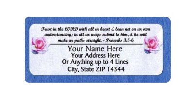 Beautiful Bible Verse Design3-Personalized Address Labels 50PCS FREE US ...
