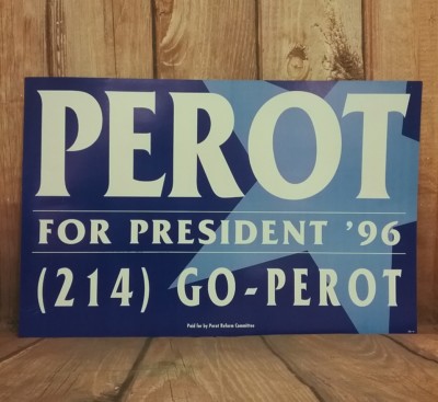 VINTAGE 1992 ROSS PEROT CAMPAIGN POSTER sign | eBay