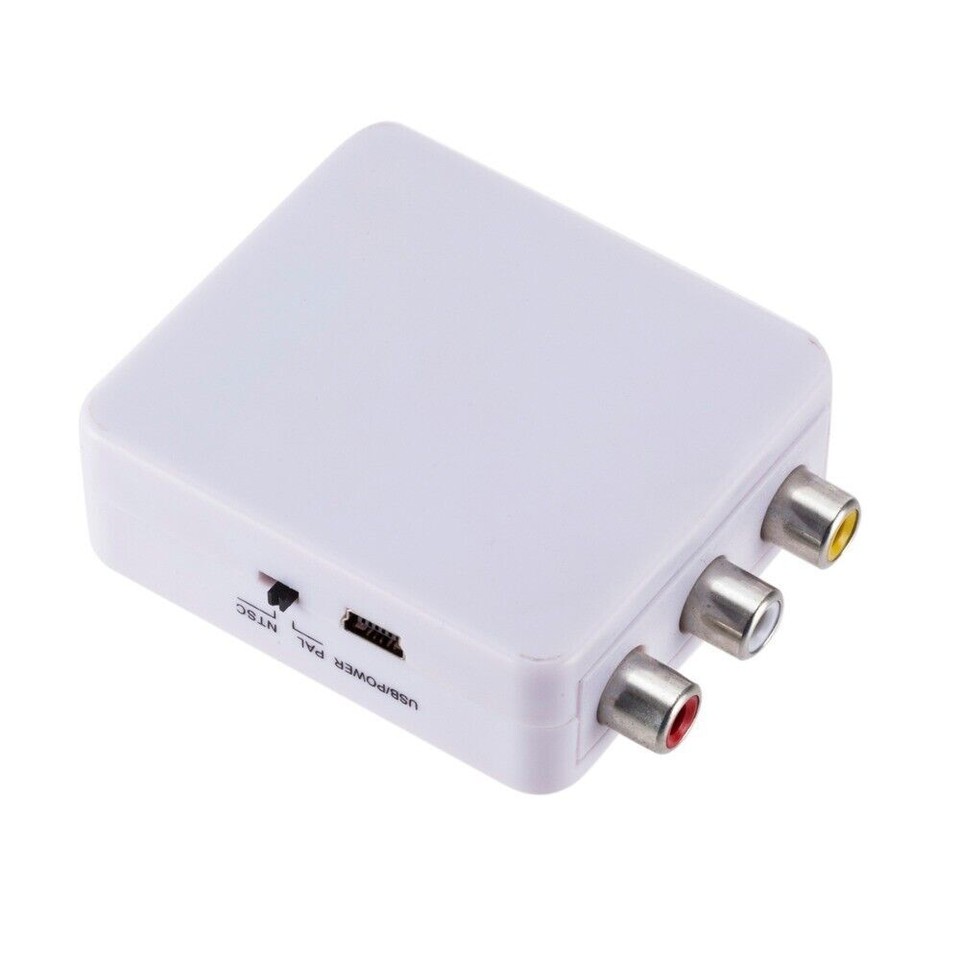 VGA to AV RCA Composite Converter Adapter Box with Audio PC to TV | eBay