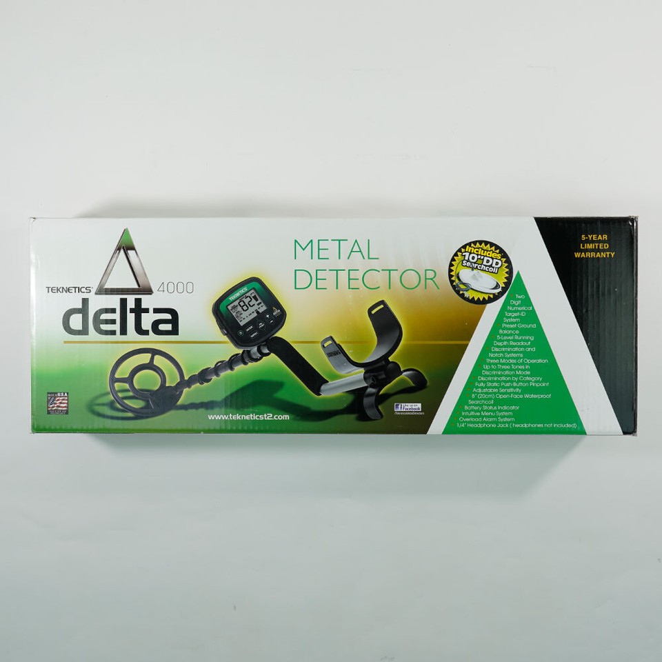 Teknetics Delta 4000 Metal Detector w/ 8" & 10" DD Coil + FREE Carry ...