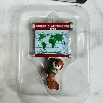 Vintage 1992 Hallmark Keepsake Ornament - "World Class Teacher" Map | eBay