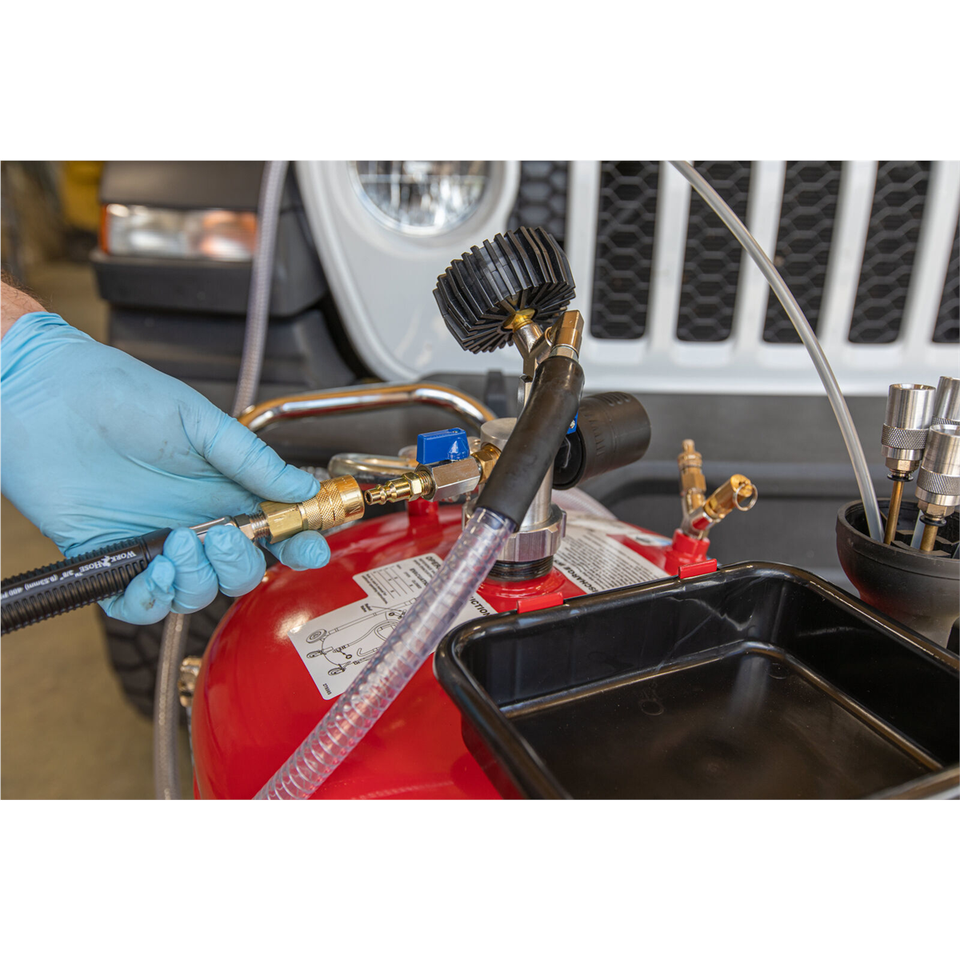 Lincoln 3637 25 Gallon Pneumatic Portable Self-evacuating Fluid ...