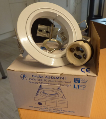 Fluorescent Down Light Lamp Downlight Luminaire With 2x26 W Compact