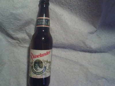 1980 RHINELANDER BEER BOTTLE 12oz.jos huber brewing co.monroe wisconsin ...