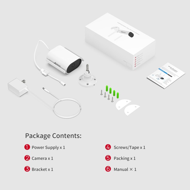 Zoohi Home Outdoor Wireless Security Camera Monitor 1080p HD WiFi 2way ...