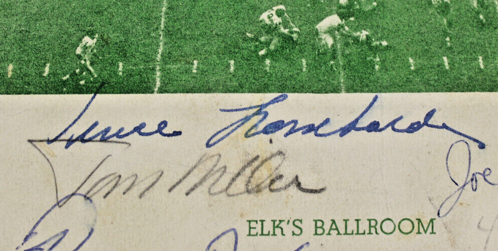 1960 Vince Lombardi Autographed Jim Ringo Testimonial Dinner Program ...