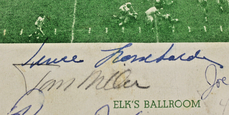 1960 Vince Lombardi Autographed Jim Ringo Testimonial Dinner Program ...