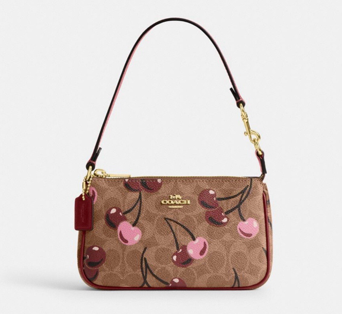 NWT COACH Women’s CR827 Nolita 19 With Cherry Print Flower Pink/Bright ...