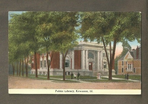 Vtg Postcard Public Library Kewanee ILL IL 1914 | eBay
