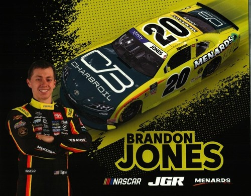 2025 BRANDON JONES #20 MENARDS CHARBROIL NASCAR POSTCARD | eBay