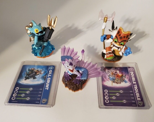 Skylanders Giants GILL GRUNT 3-Pack Set FLASHWING DOUBLE TROUBLE ...