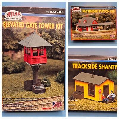 Atlas HO Scale Model Kits Lot of 3 Including Station Platform (2 ...