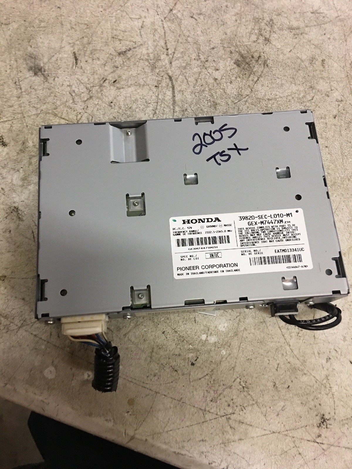 2005 Acura TSX Satellite XM Control Module 39820-SEC-L010-M1 OEM | eBay