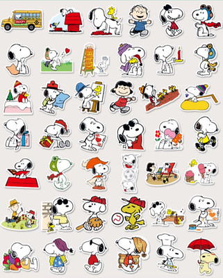 100pc SNOOPY- CHARLIE BROWN INSPIRED Stickers - Locker, Truck, Laptop ...