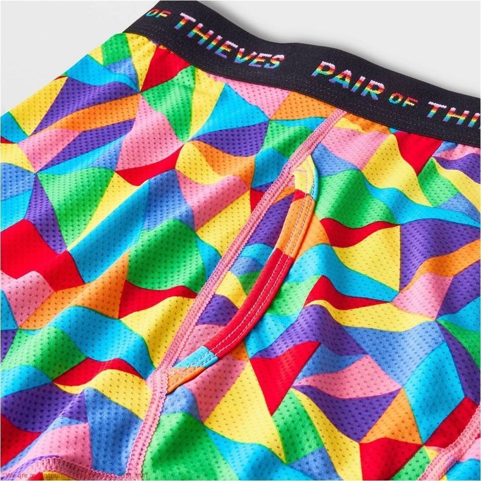 Pair of Thieves Men's Rainbow Abstract Print Super Fit Boxer Briefs ...