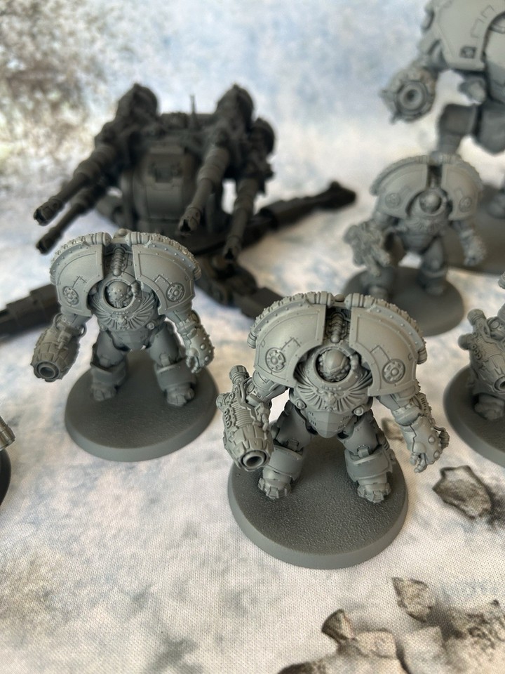 Warhammer 30k Horus Heresy Saturnine Dreadnought And Terminators Plus ...