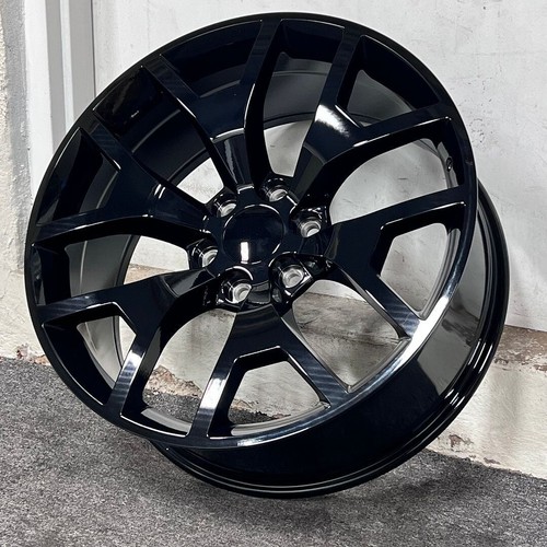 22" SIERRA HONEYCOMB STYLE BLACK WHEELS RIMS FITS CHEVROLET CHEVY ...
