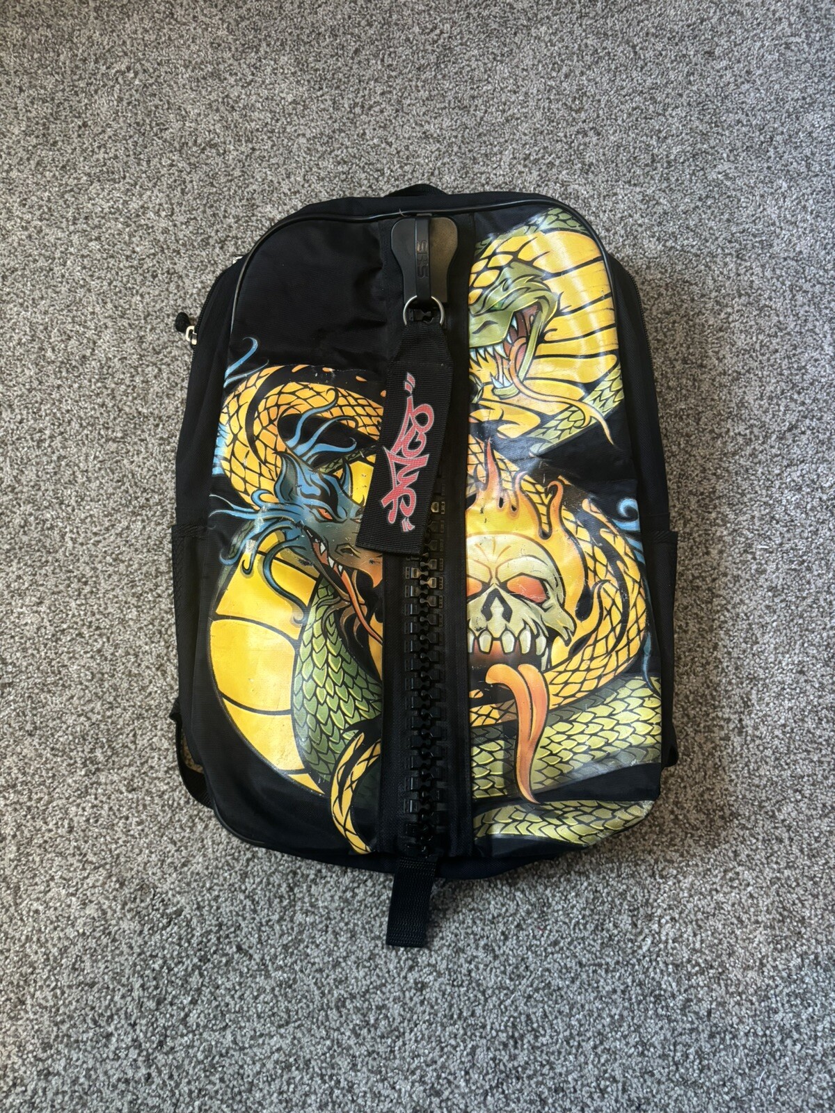 Rare Vintage 90’s JNCO Dragon & Snake Backpack With O… - Gem