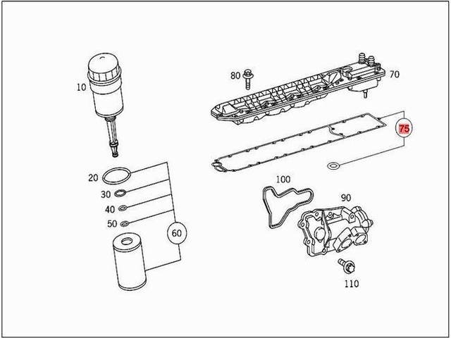 Genuine OEM MERCEDES Engine Oil Cooler Seal 1371880180 for sale online ...