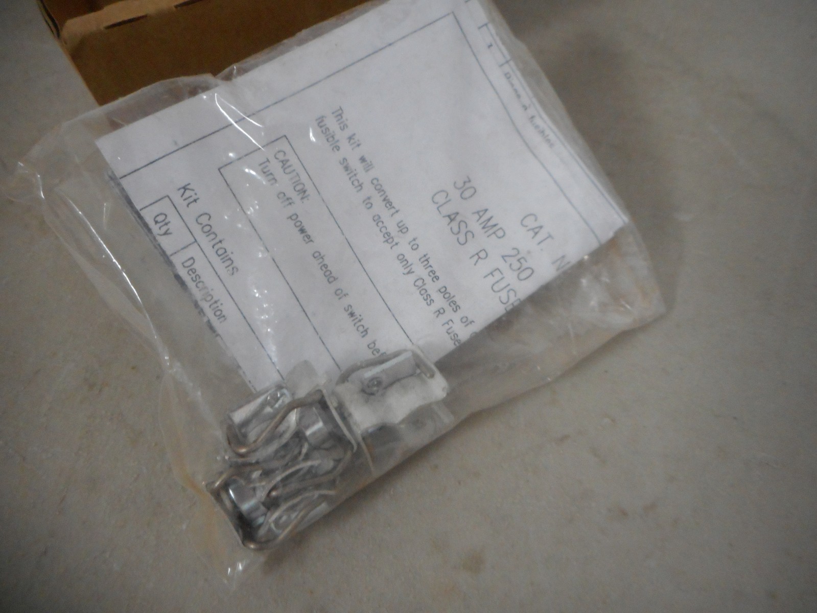 CUTLER HAMMER DS12FK CLASS R FUSE KIT 30 AMP 250 VOLT | eBay