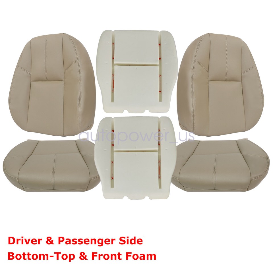 For 2007-2014 Chevy Silverado Front Side Bottom-Top Leather Tan Seat ...