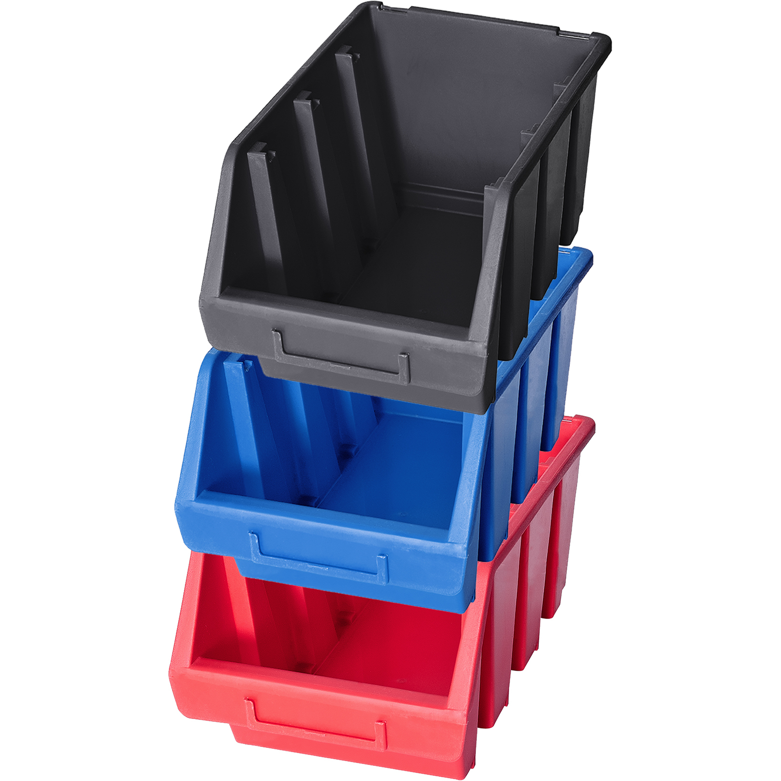 TOOL ORGANISER BIN PLASTIC KIT STORAGE WALL UNIT PARTS BINS SHELVING ...