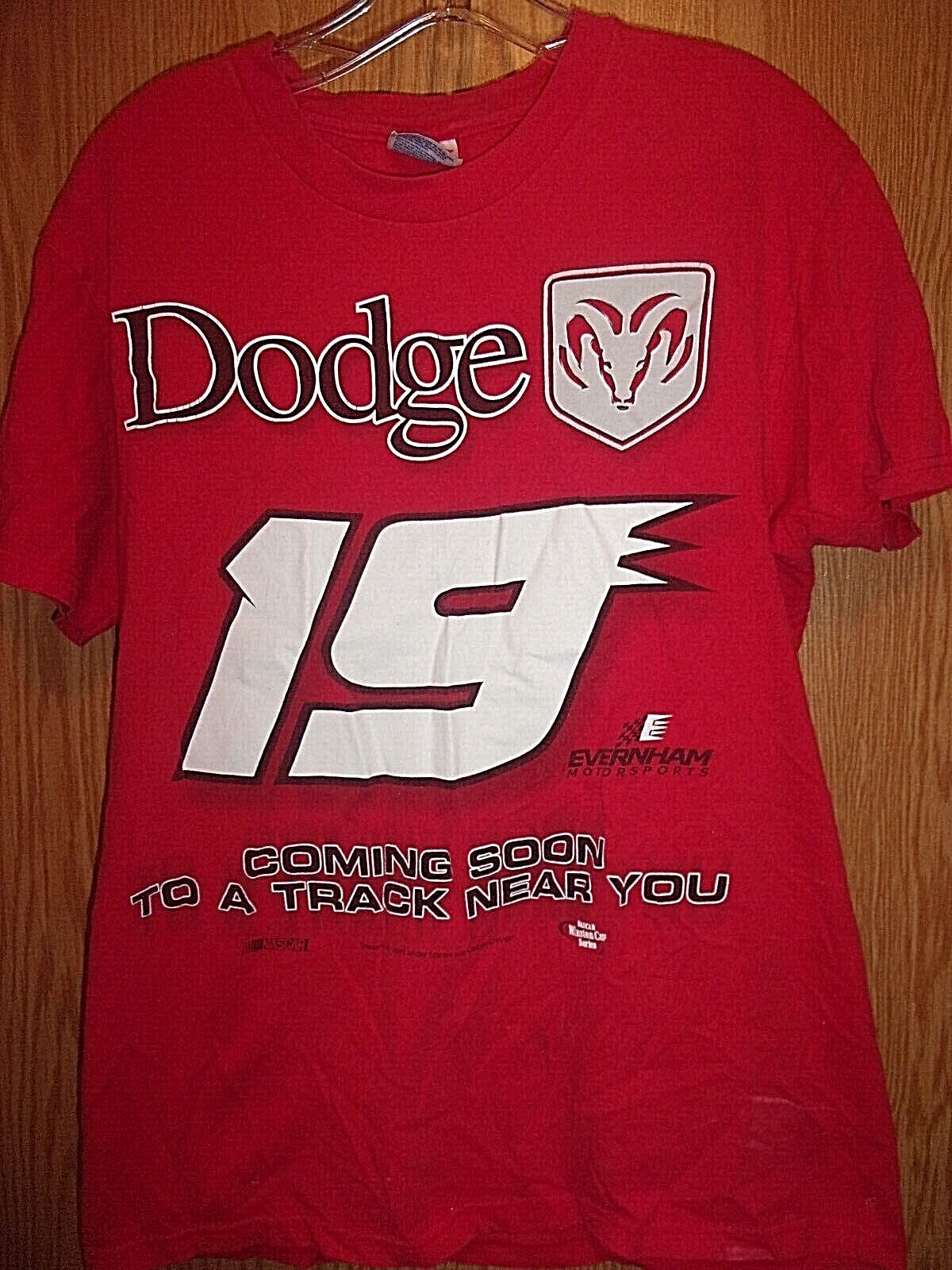 DODGE no 19 Evernham Motorsports red M 38 40 t shirt | eBay