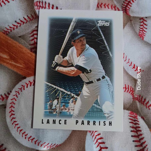 1986 MINI TOPPS MAJOR LEAGUE LEADERS LANCE PARRISH #15 - Detroit Tigers ...