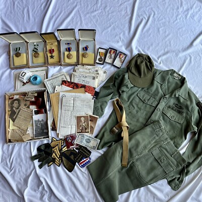 Vietnam War 7th Cavalry MACV Uniform Medal Document Grouping Named ...