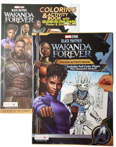2 BLACK PANTHER Wakanda Forever Coloring Sticker Activity Books New | eBay