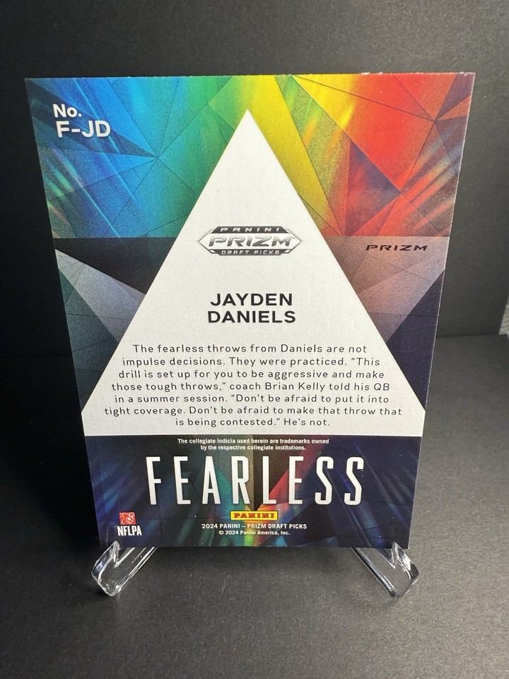 2024 Prizm Draft Picks Jayden Daniels Fearless "RC" Insert #F-JD LSU ...