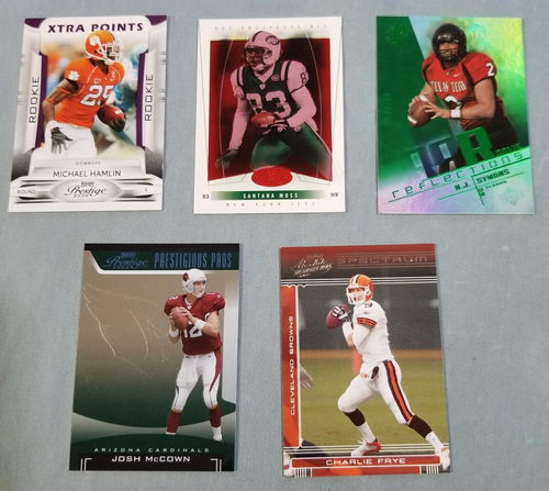 Lot of (5) Low Serial Numbered NFL Football Parallel Cards /50 /75 /100 ...