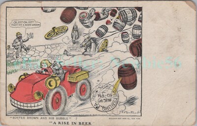 Humor/Comic - BUSTER BROWN IN AUTO - BEER BREWERY KEGS - Outcault ...