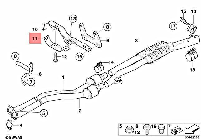 Genuine BMW E60 E63 E64 535i 630i Cabrio Convertible Coupe Clamp ...