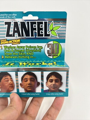 ZANFEL Poison Ivy, Oak, & Sumac Wash 30 Seconds Exp 1/32 #1 SEALED NEW ...