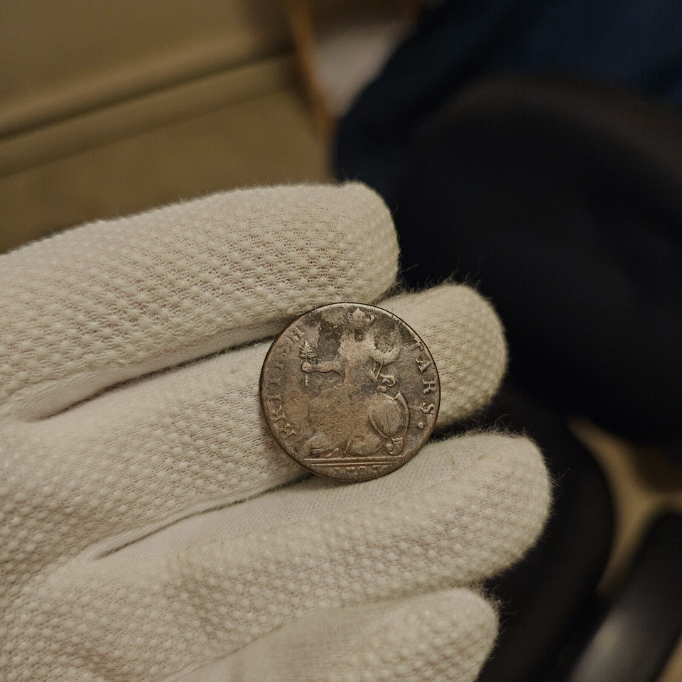 1797 Evasion Half Penny BRITISH TARS GEORGIOUS Colonial Coin | eBay