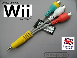 Nintendo Wii - Smart TV Composite AV Lead / Cable Adapter - Samsung JVC ...