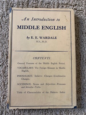An Introduction to Middle English by E.E. Wardale | eBay Australia