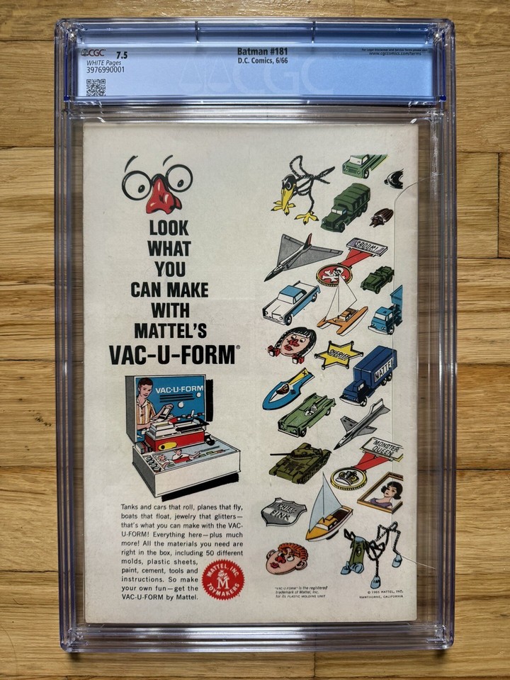 DC Batman #181 CGC 7.5 ️ White Pages ️ 1st Appearance Poison Ivy - Key ...