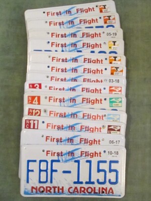 Authentic 2018 Embossed North Carolina License Plate First in Flight ...