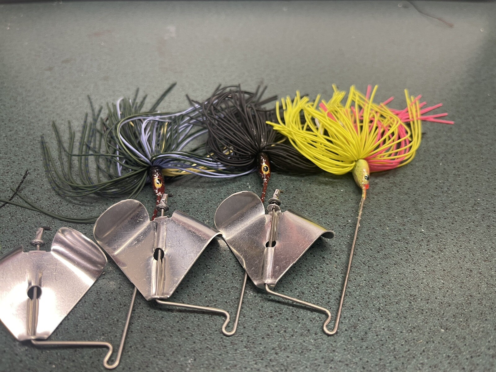 1/4 Ounce Buzz Baits. Hand Tied Living Rubber USA Made Topwater Bass ...