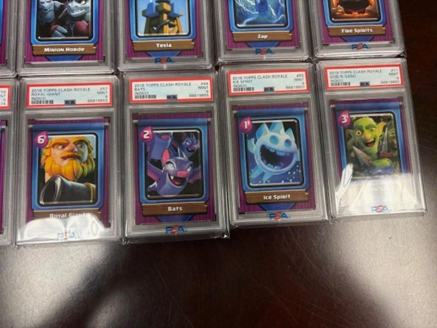 Clash Royale Trading Cards Indigo/Dark Purple complete PSA 9 set insane ...