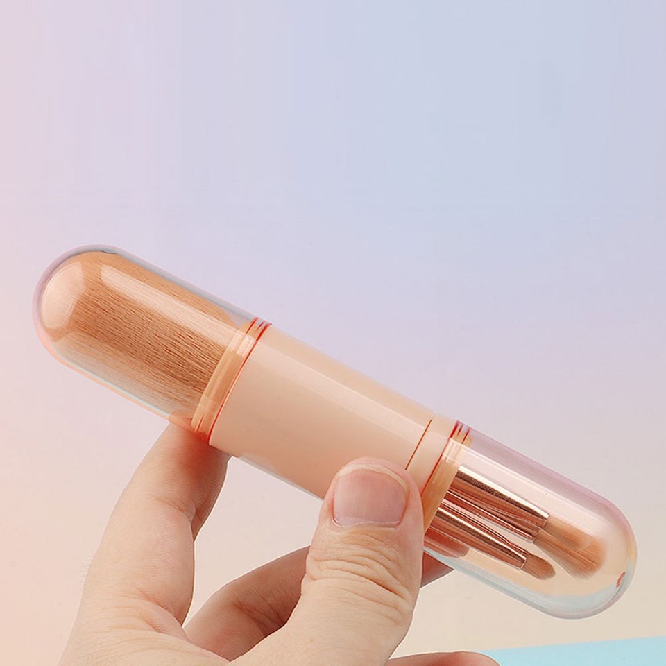 Travel Makeup Brush Set Eye Shadow Palette Beginner Kit for Teens ...