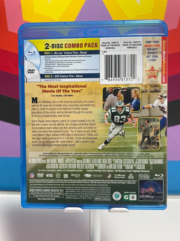 Invincible (Blu-ray + DVD, 2011) 786936813722 | eBay