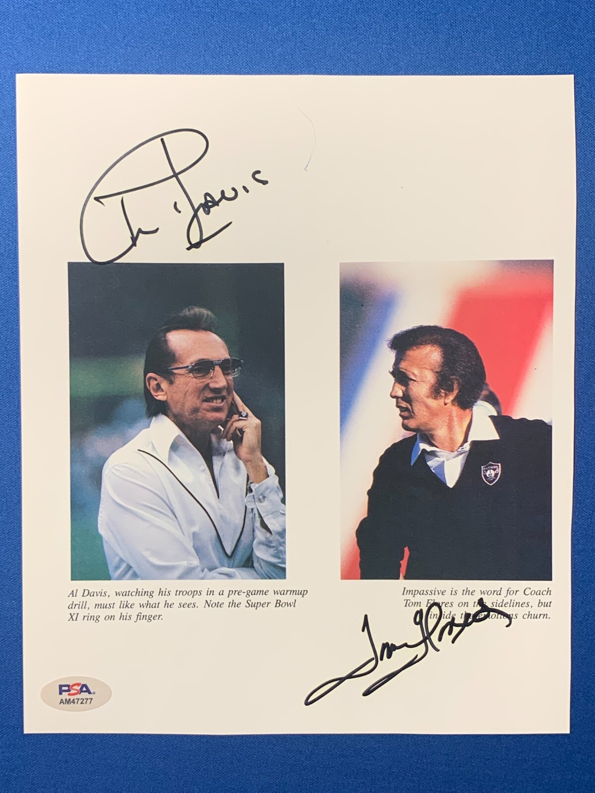 Al Davis Autographed Memorabilia | Signed Photo, Jersey, Collectibles ...