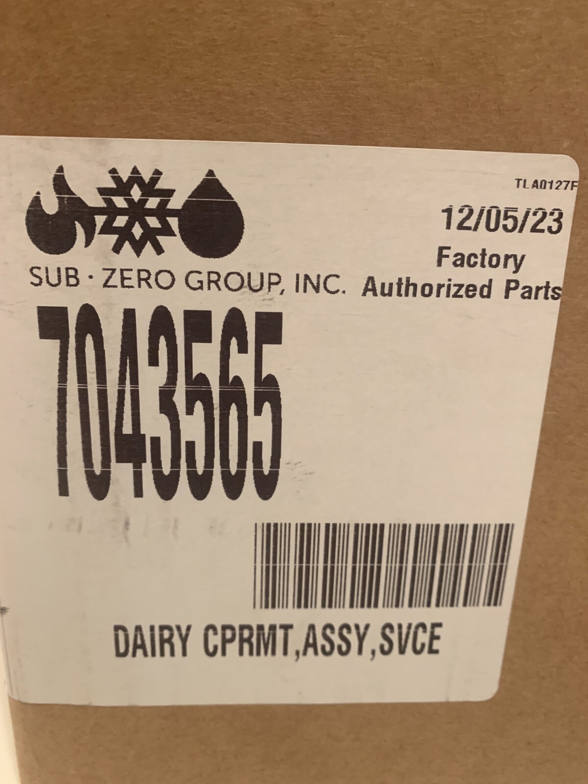 SubZero Dairy Compartment Part# 7043565 For French Door Refrigerator ...